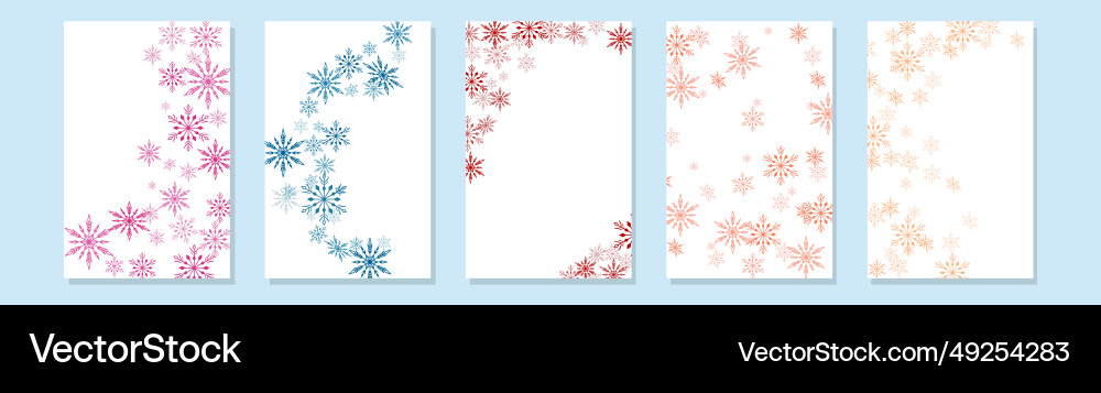 Set of winter backgrounds Royalty Free Vector Image