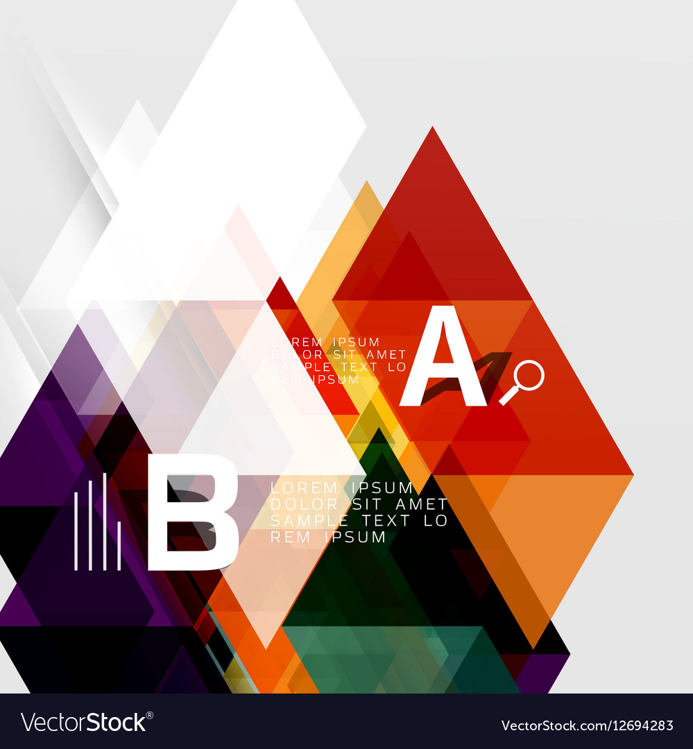 Triangle composition Royalty Free Vector Image