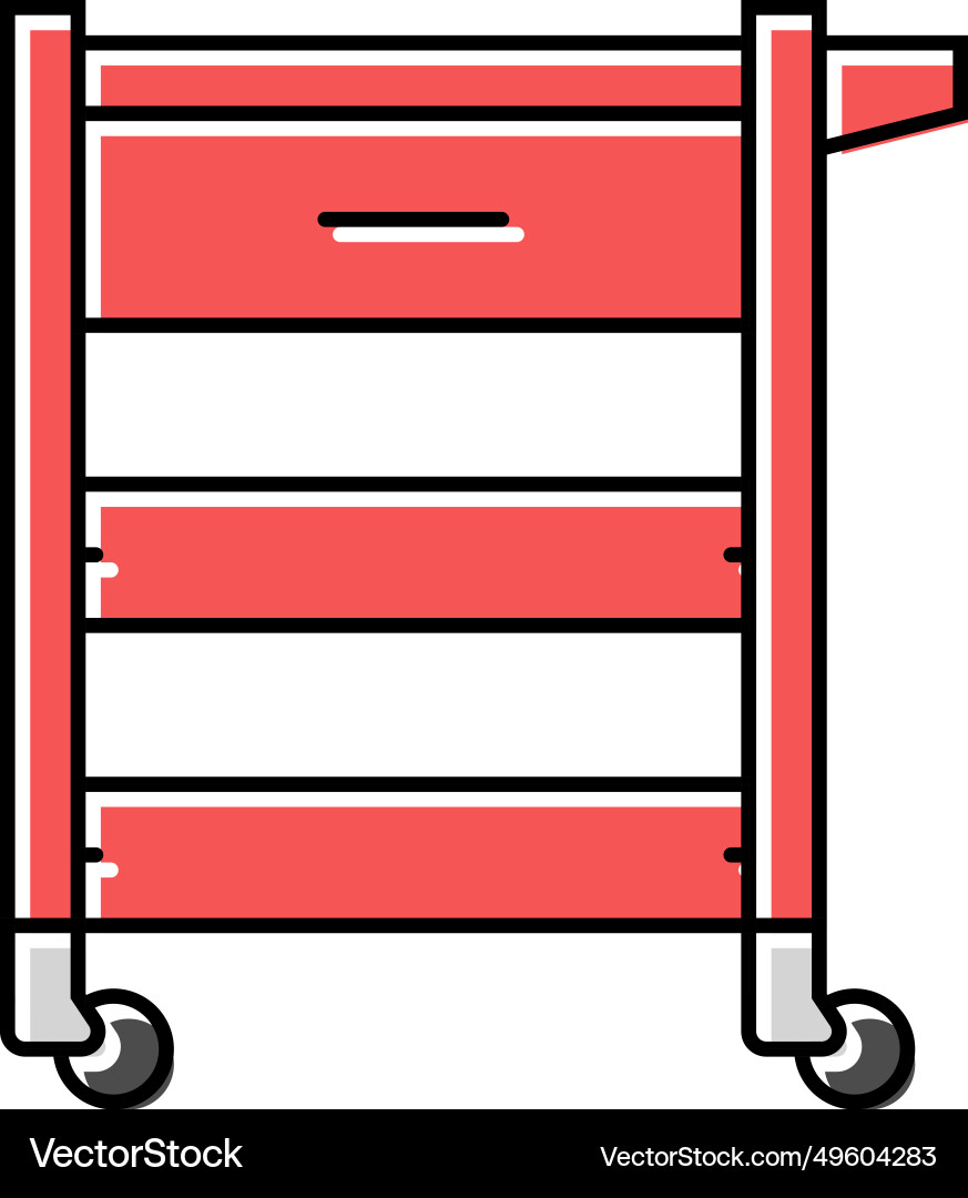 Utility cart garage tool color icon Royalty Free Vector