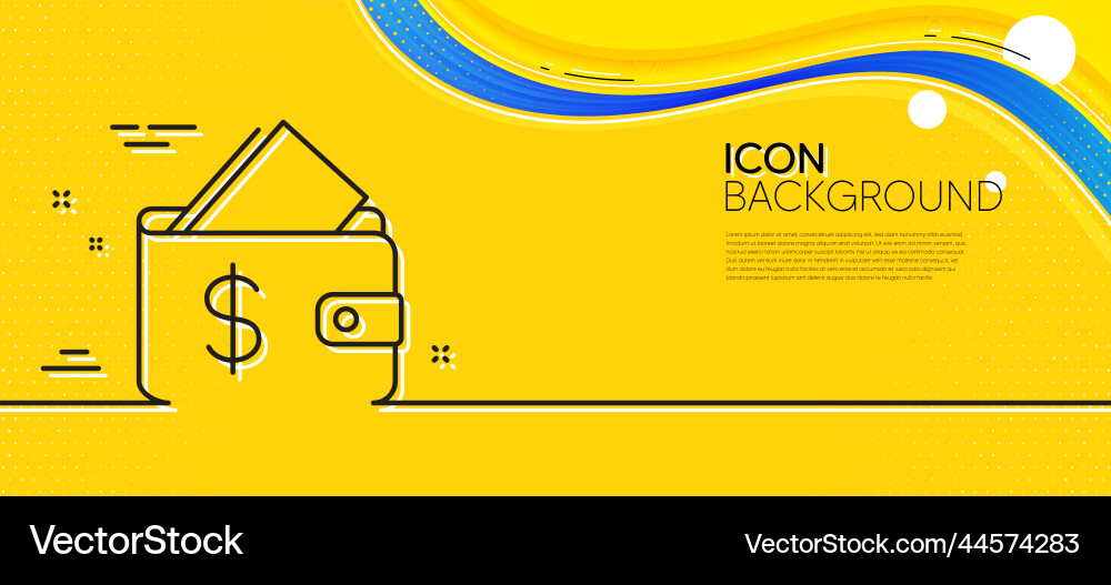 Wallet line icon affordability sign minimal Vector Image