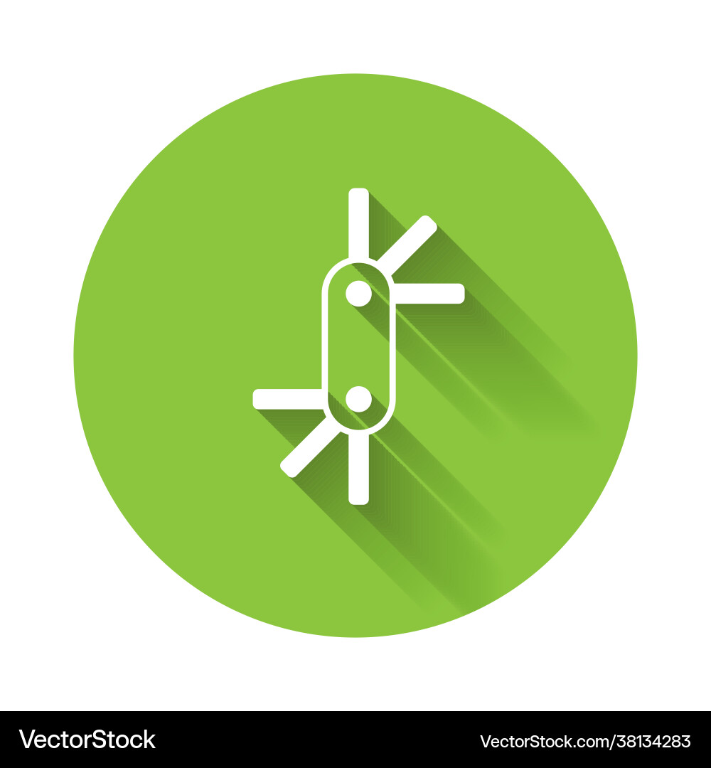 White tool allen keys icon isolated with long Vector Image