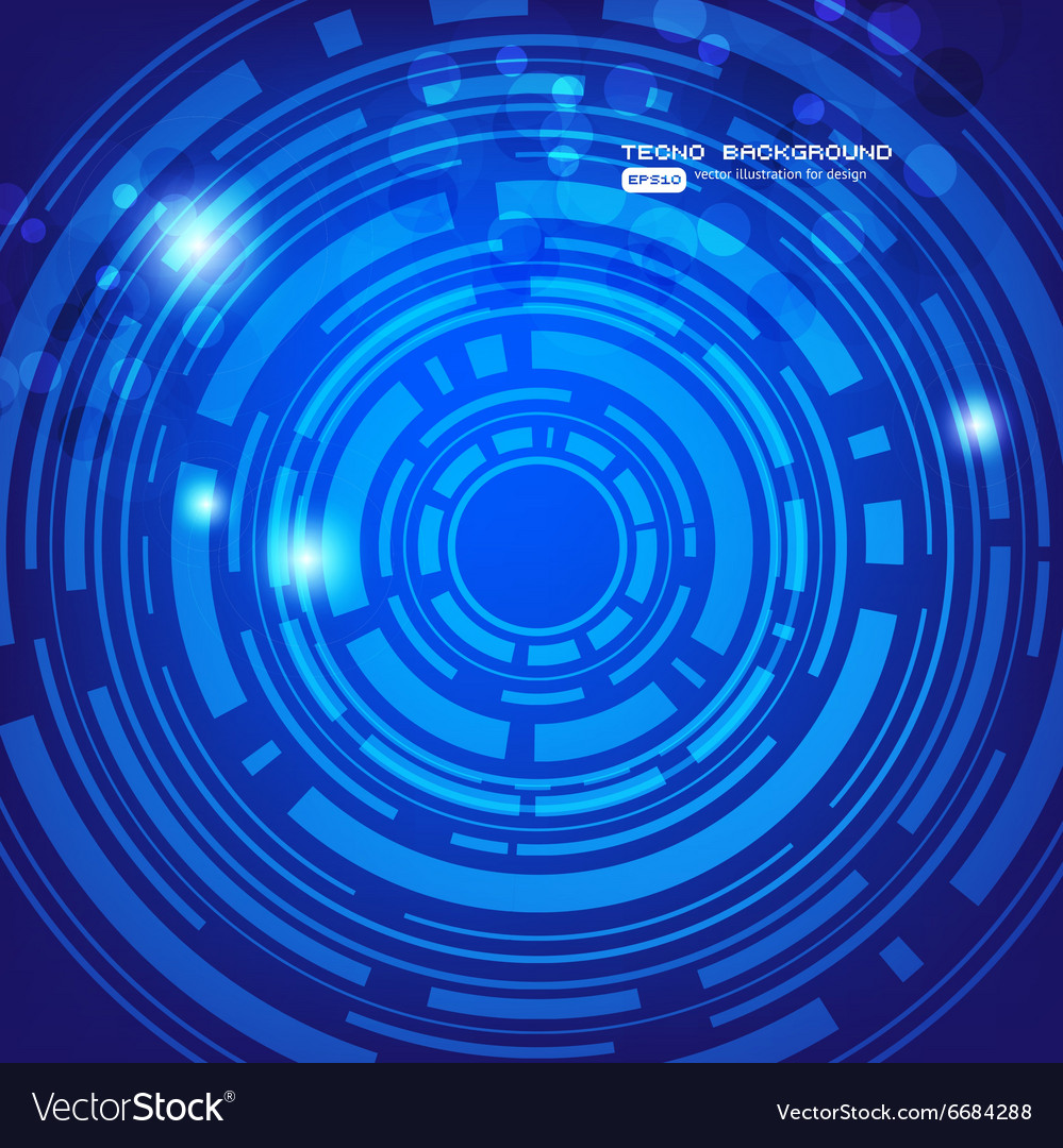 Blue techno background Royalty Free Vector Image