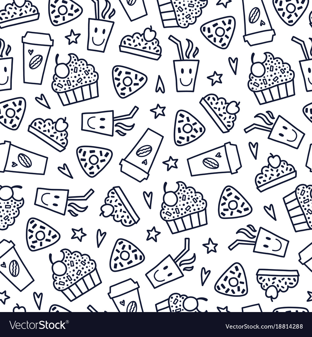 Doodles pattern Royalty Free Vector Image - VectorStock