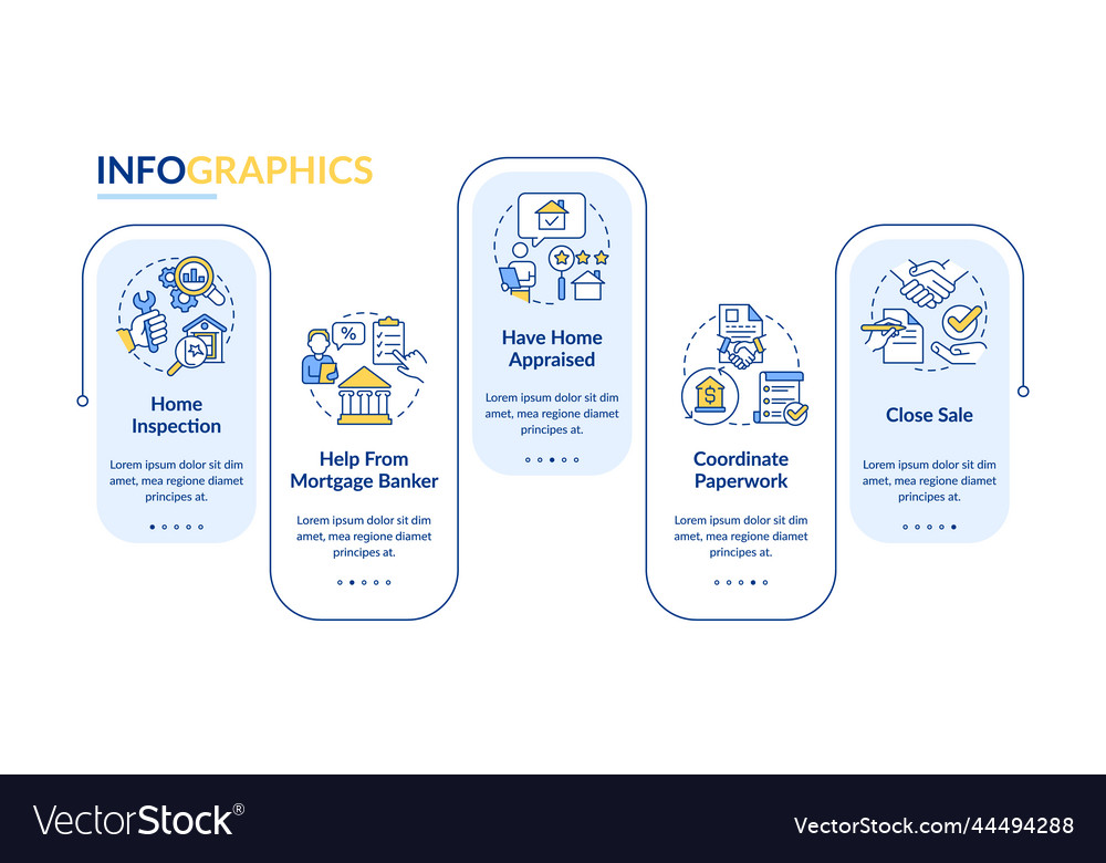 Homebuying tips rectangle infographic template Vector Image Homebuying tips rectangle infographic template Vector Image