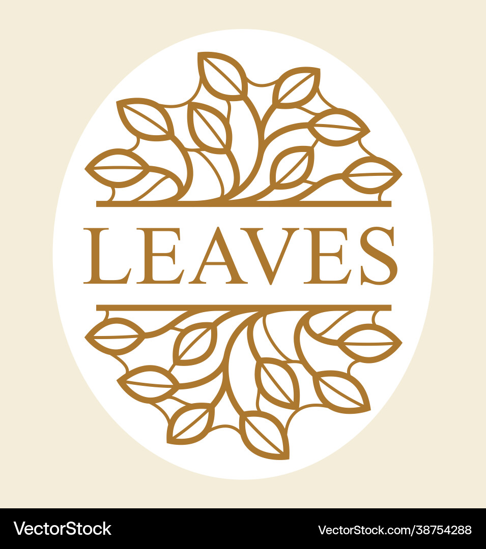 Luxury classic style elegant floral emblem Vector Image