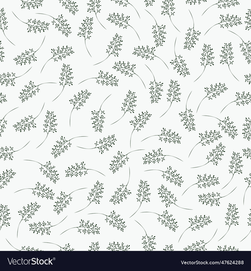 Seamless pattern with hand-drawn tree Royalty Free Vector