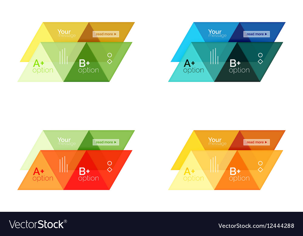Set of triangle geometric infographic Royalty Free Vector