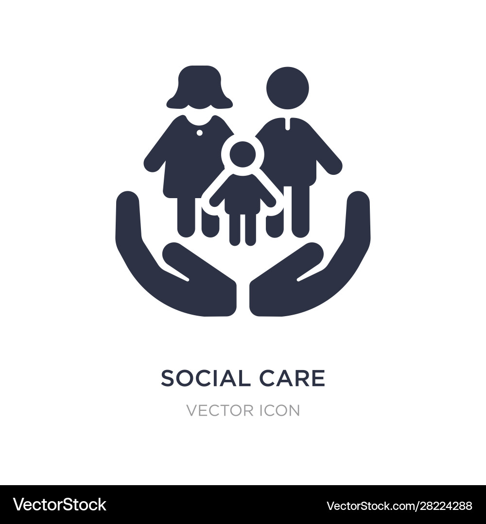 Social care icon on white background simple Vector Image