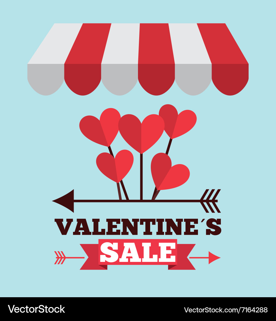 Valentines sale design Royalty Free Vector Image