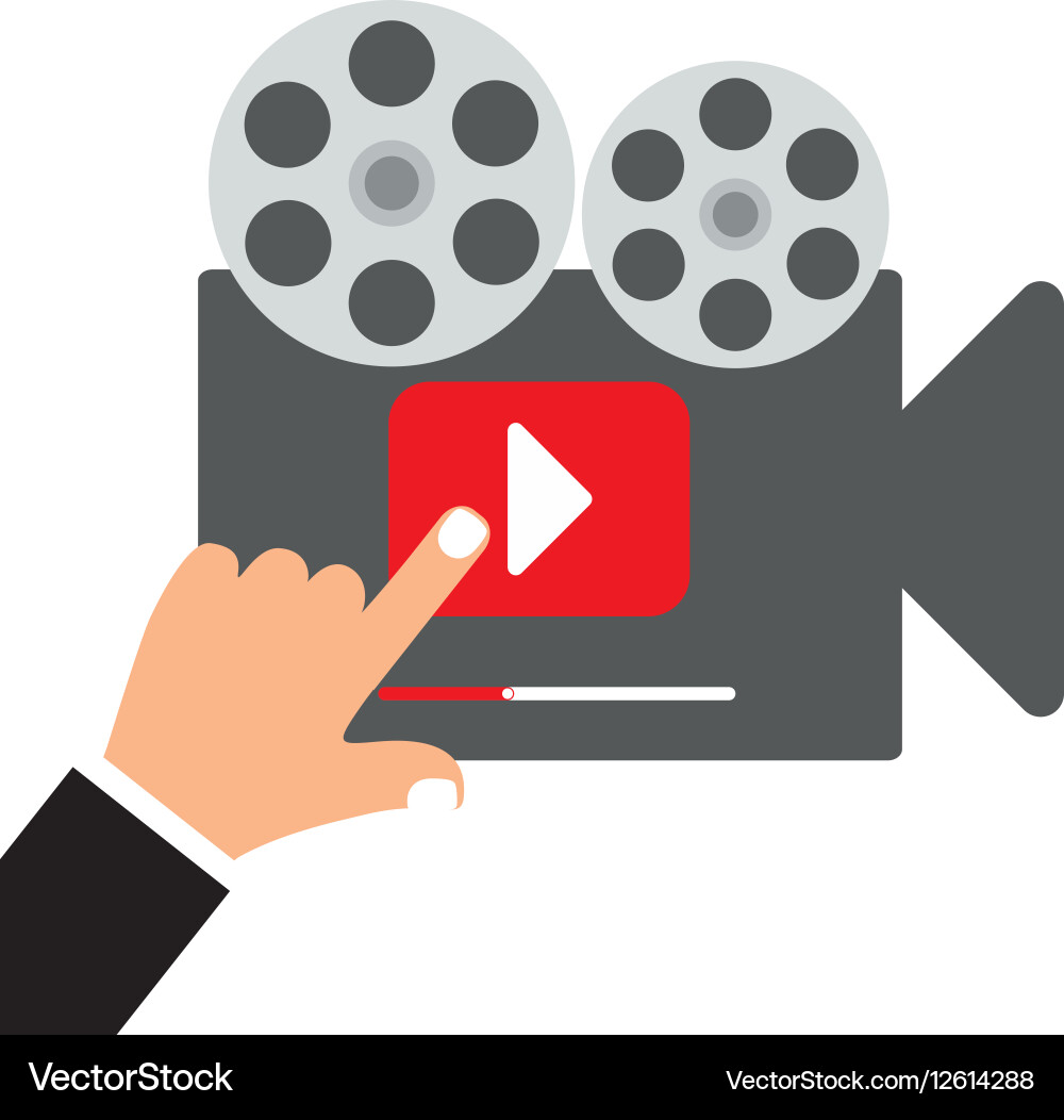 Video or film icon image Royalty Free Vector Image