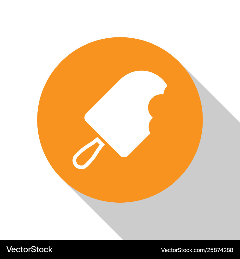 White ice cream icon isolated on background Vector Image