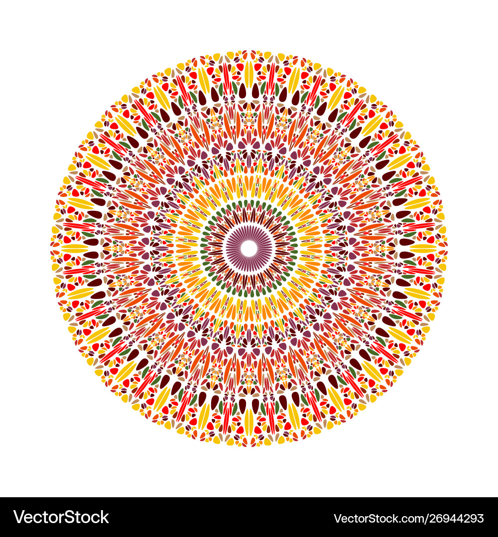 Abstract round colorful geometrical stone Vector Image