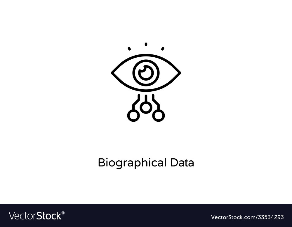 Biographical data Royalty Free Vector Image - VectorStock