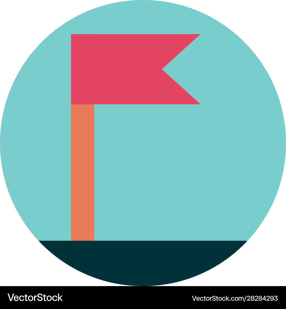 Digital marketing red flag symbol Royalty Free Vector Image