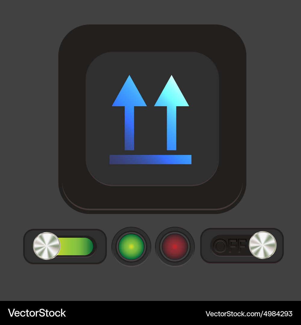 Fragile symbol arrow up logistic icon Royalty Free Vector