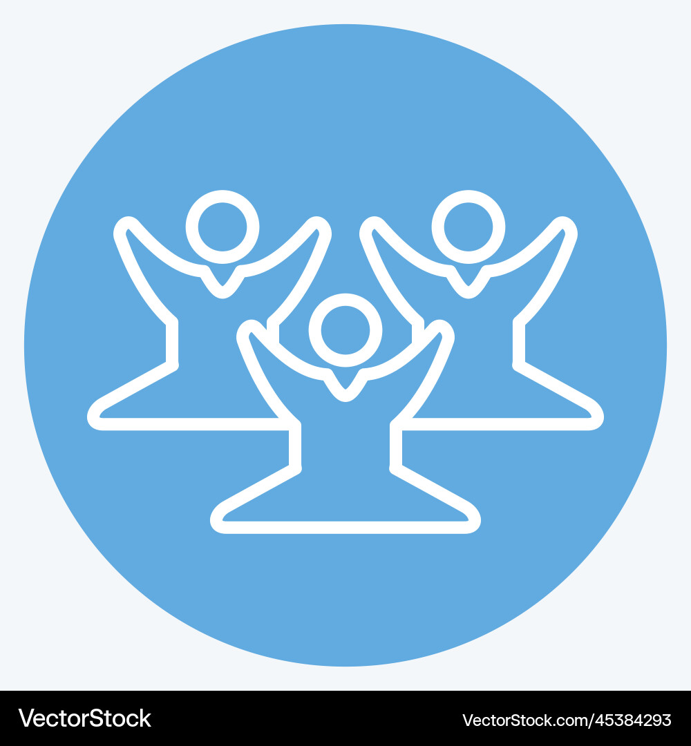 Icon meditation training related to psychological Vector Image