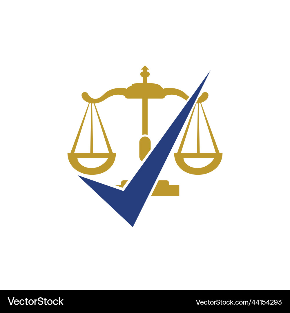 Law firm logo design Royalty Free Vector Image