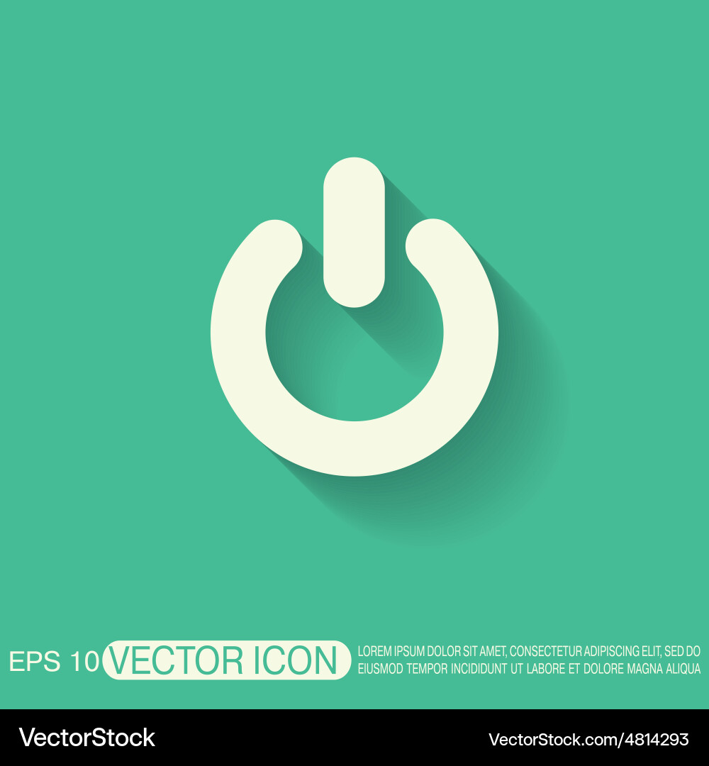 Power sign character on and off Royalty Free Vector Image