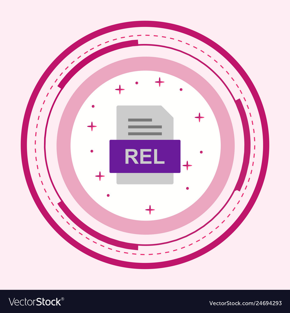 Rel file document icon Royalty Free Vector Image