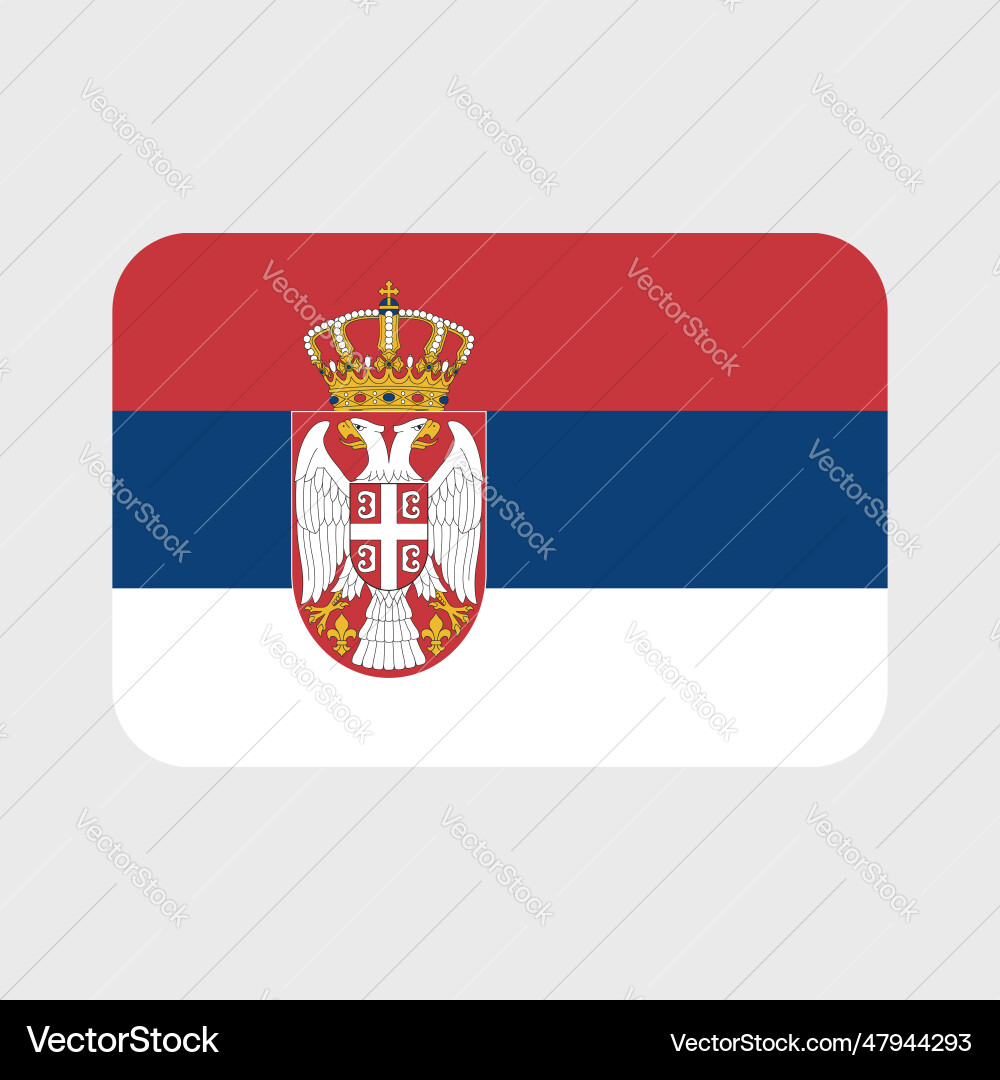 Serbia flag icons set Royalty Free Vector Image