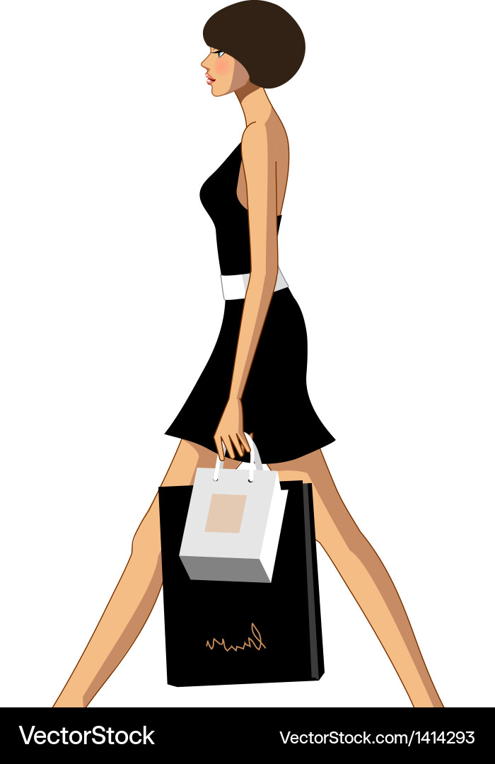 Side view of woman Royalty Free Vector Image - VectorStock