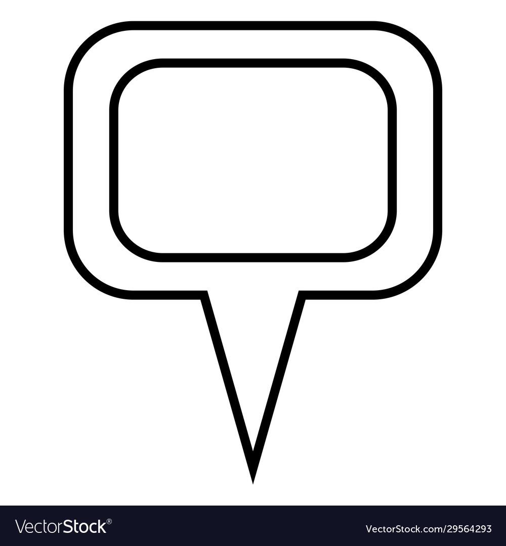 Single outline icon - map pointer Royalty Free Vector Image Single outline icon - map pointer Royalty Free Vector Image