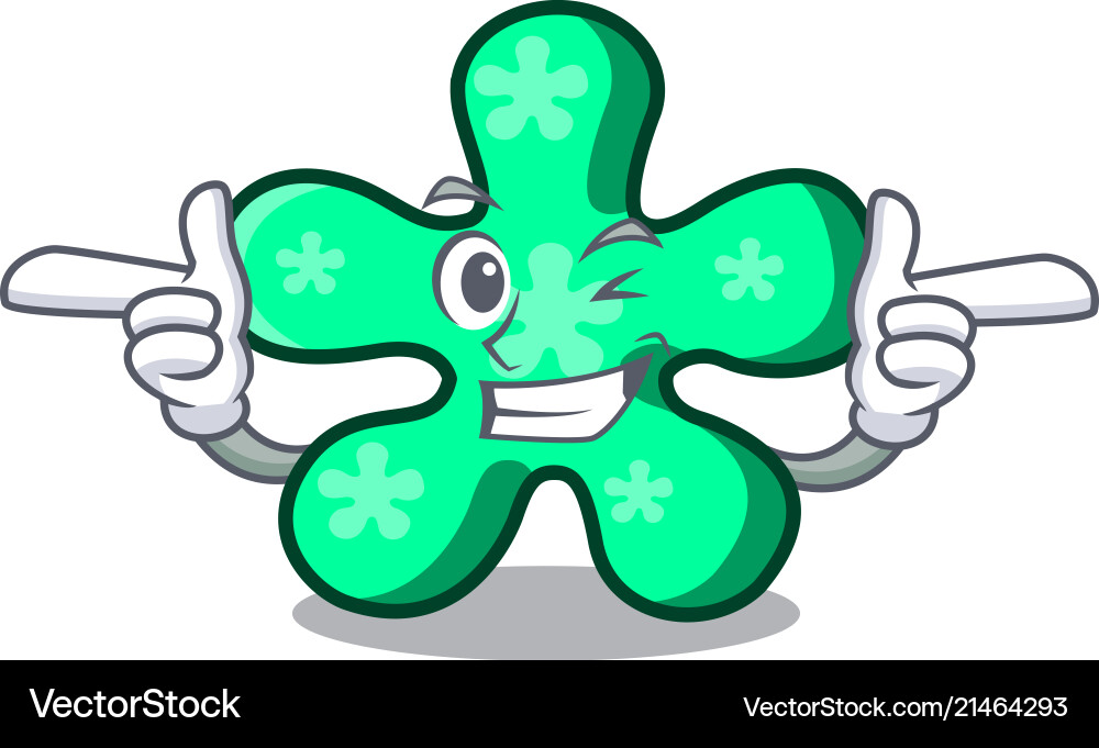 Wink free form character cartoon Royalty Free Vector Image