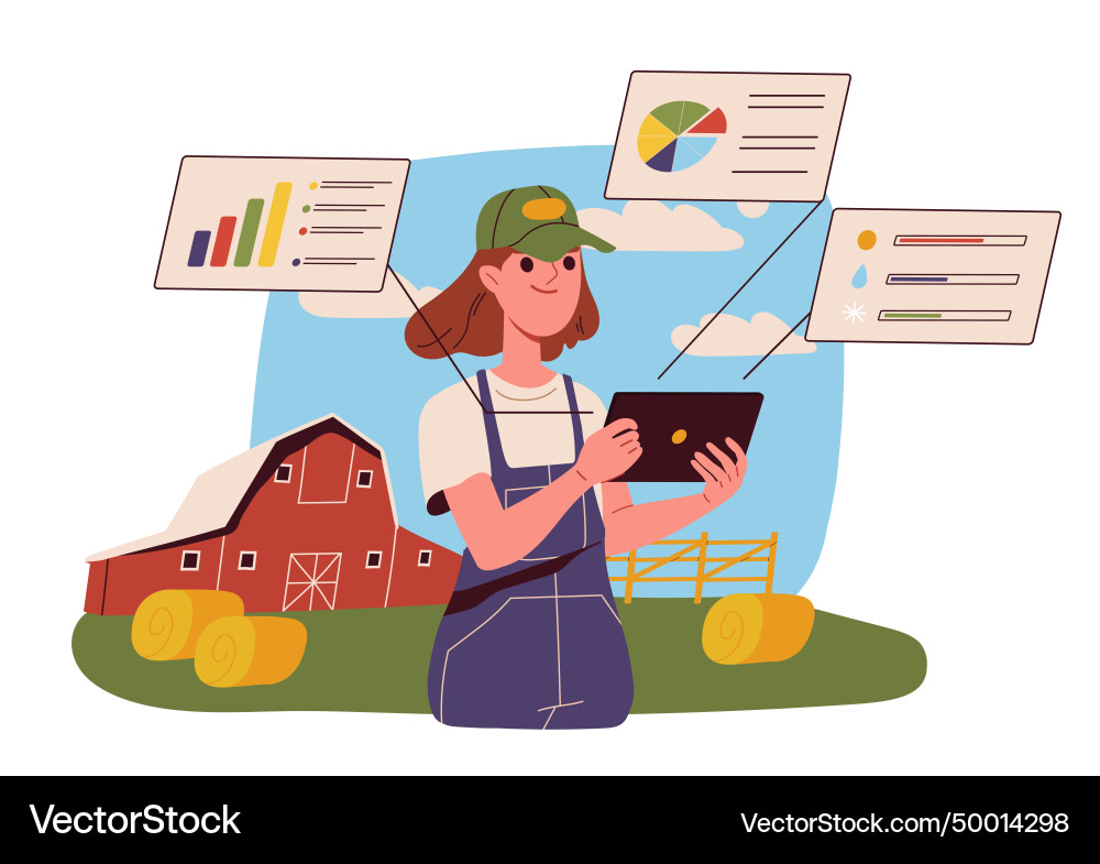 Agronomy woman concept Royalty Free Vector Image