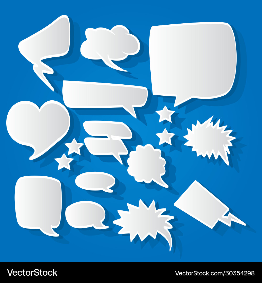 Comic bubble speech balloons cartoon Royalty Free Vector