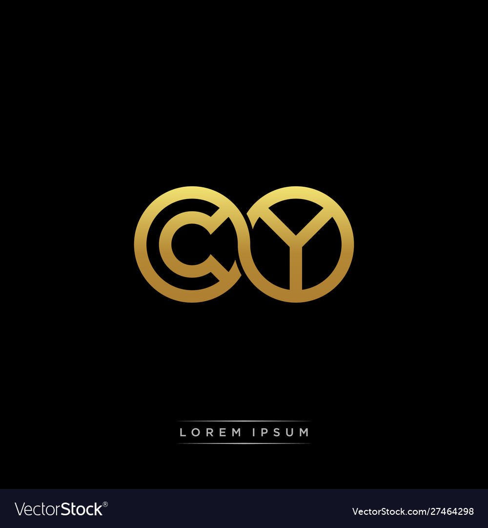 Cy initial letter linked circle capital monogram Vector Image Cy initial letter linked circle capital monogram Vector Image