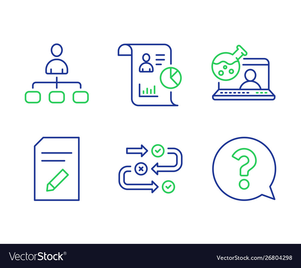 Edit document management and survey progress Vector Image