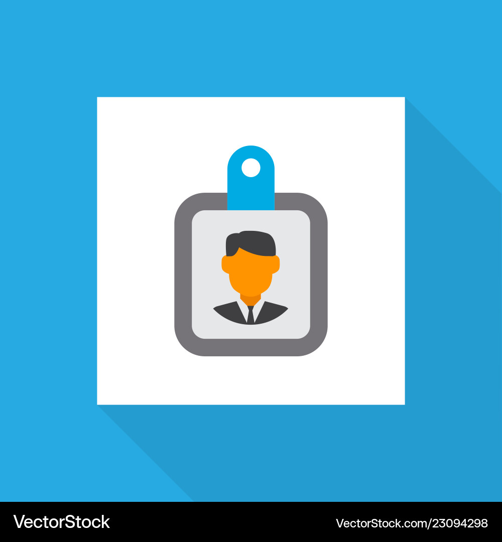 Identification icon flat symbol premium quality Vector Image