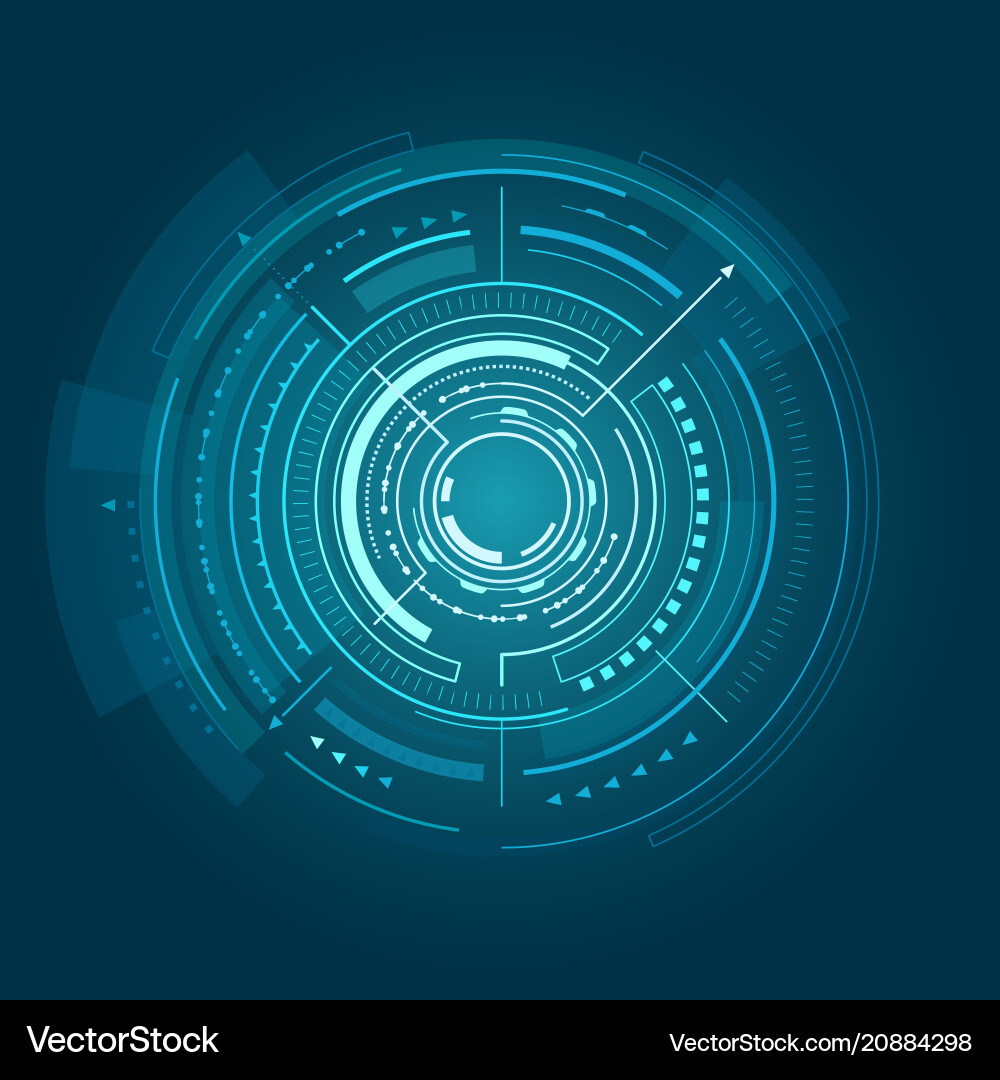 Interface poster of blue color Royalty Free Vector Image