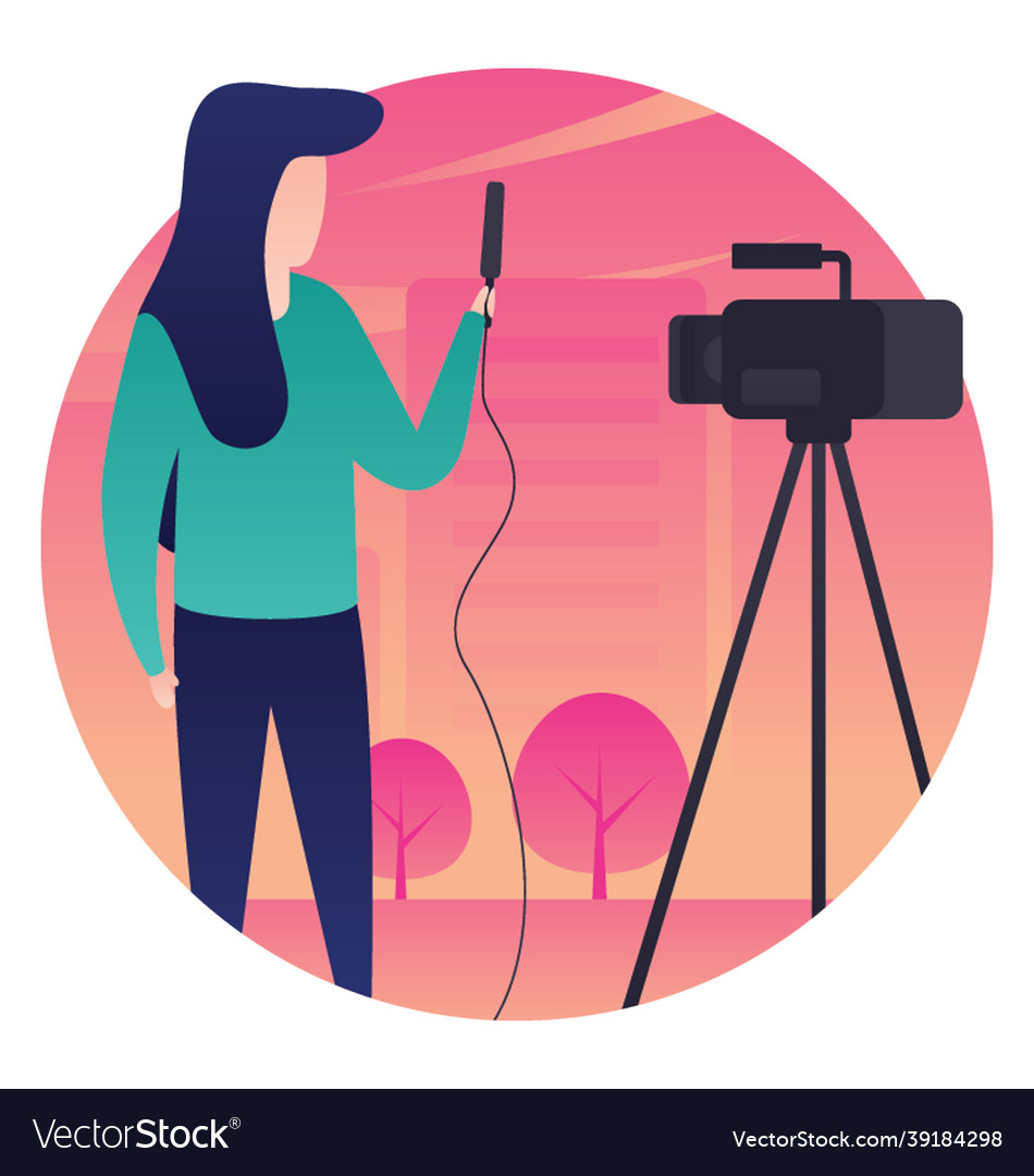 Journalist Royalty Free Vector Image - VectorStock