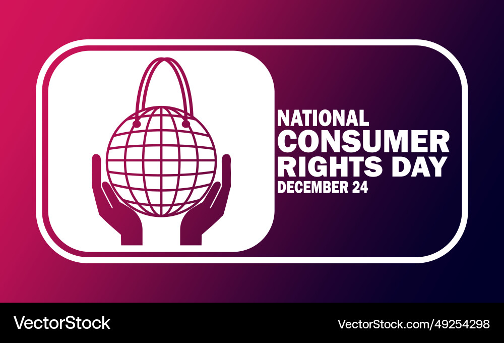 National consumer rights day background design Vector Image