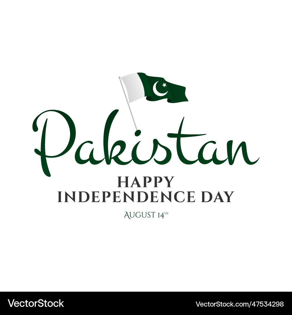 Pakistan happy independence day template Vector Image