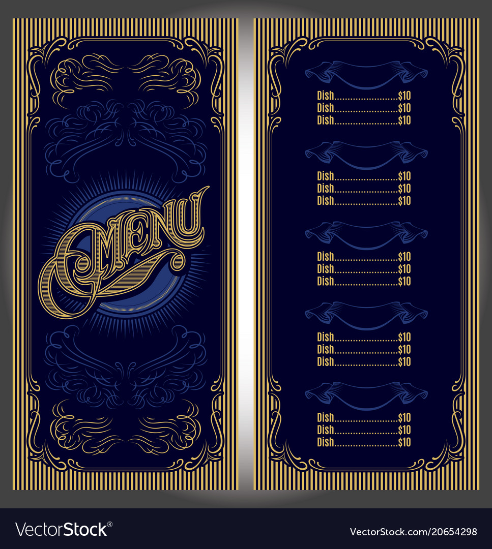 Pattern for menu over background Royalty Free Vector Image