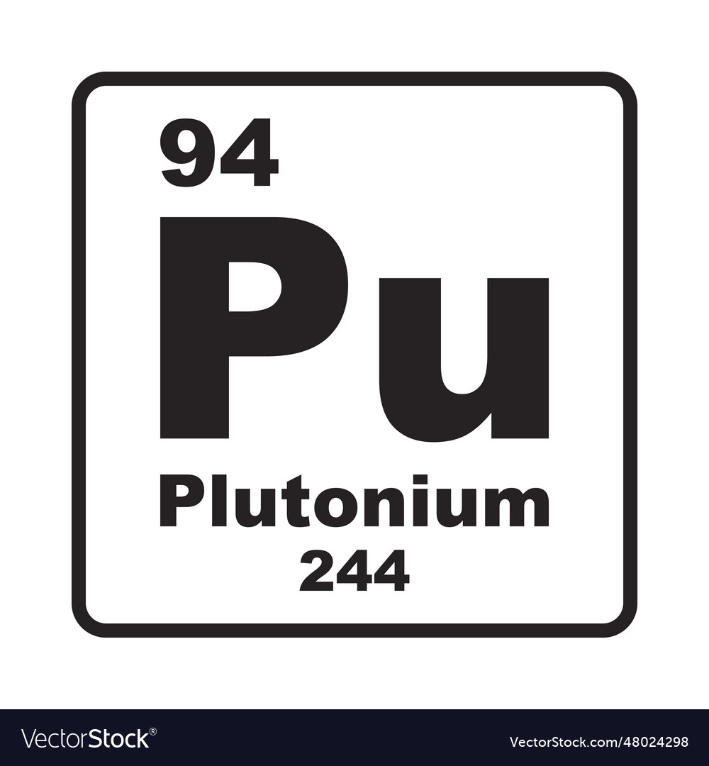 Plutonium element icon Royalty Free Vector Image