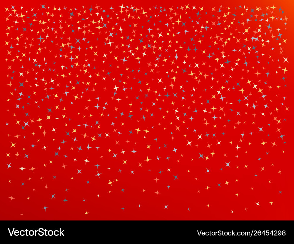 Red color background stars confetti Royalty Free Vector