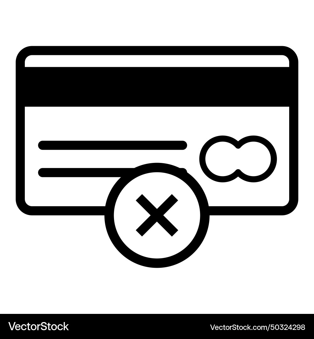 Remove credit card flat icon isolated on white Vector Image