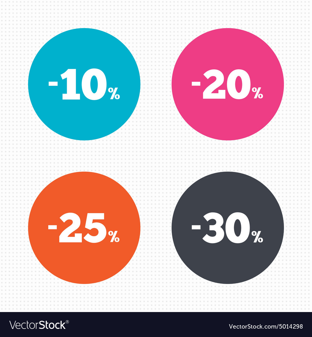 Sale discount icons special offer price signs Vector Image