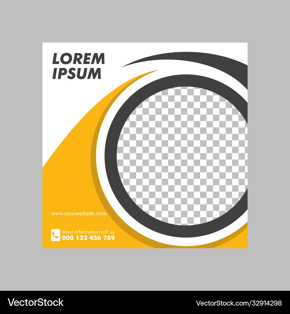 Social media web poster template design poster Vector Image