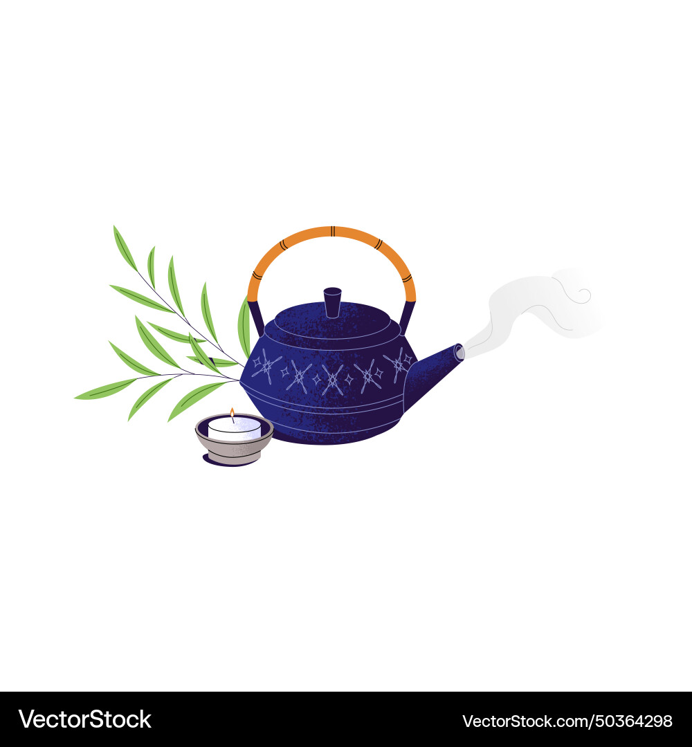 Traditional tea ceremony ceramic teapot chinese Vector Image