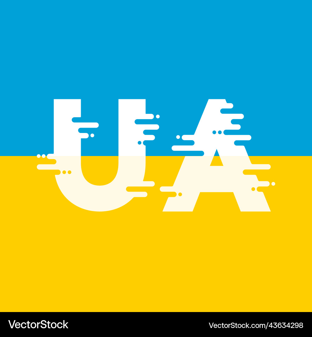 Ukraine ua sign icon Royalty Free Vector Image