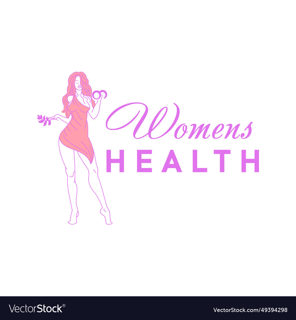 Womens health logo beauty woman Royalty Free Vector Image