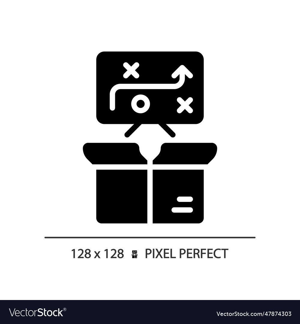 2d performance method solid icon Royalty Free Vector Image