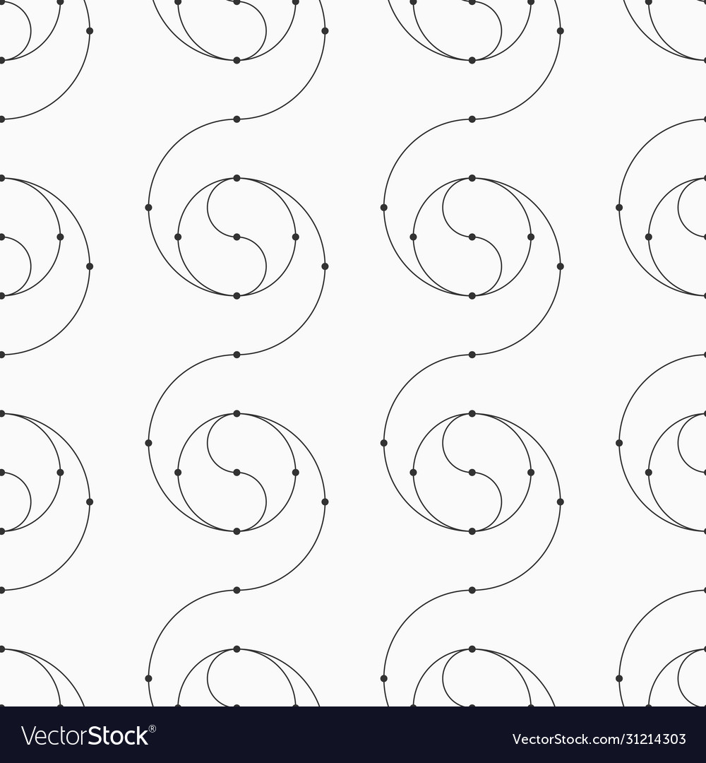 Abstract seamless pattern connecting circles Vector Image