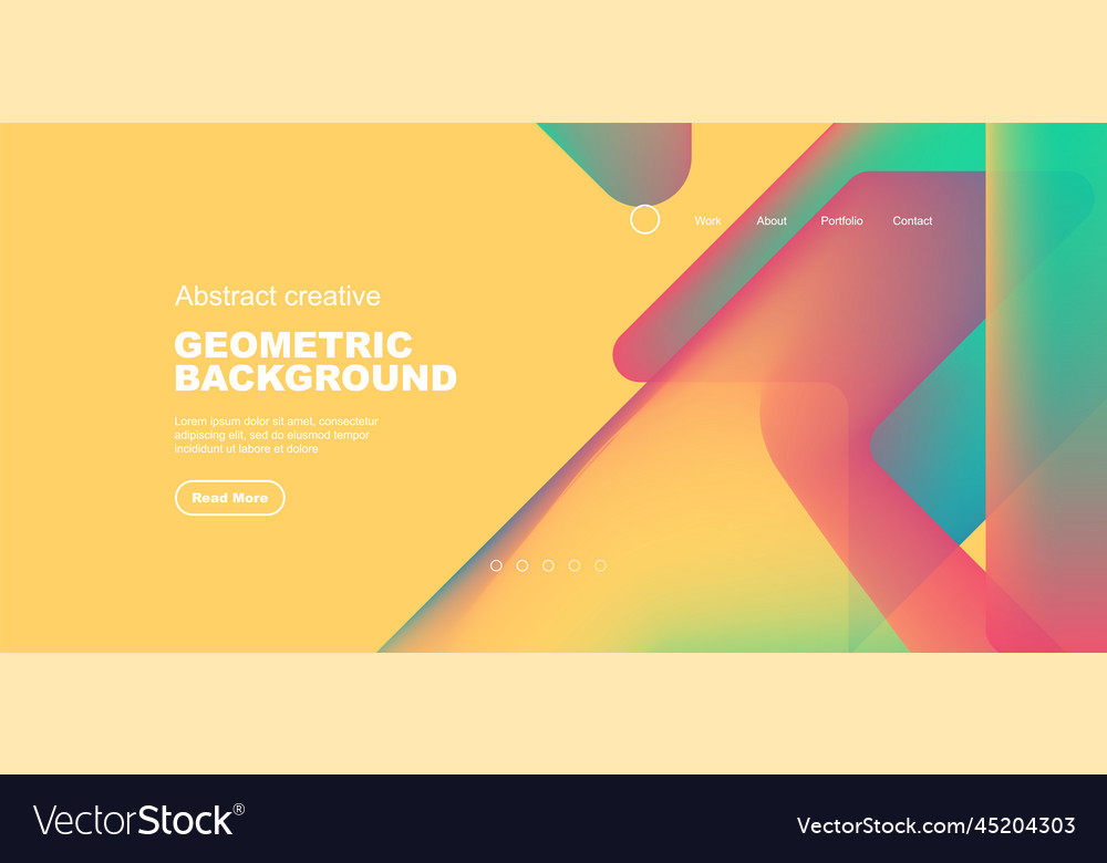Abstract Trendy Geometric Patterns Poster With Vector Image