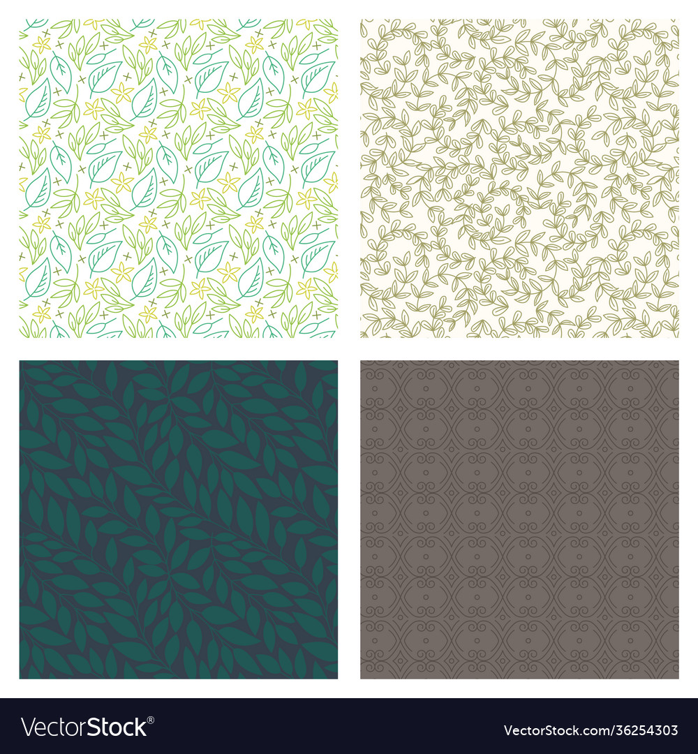 Collection abstracts fashion design seamless Vector Image