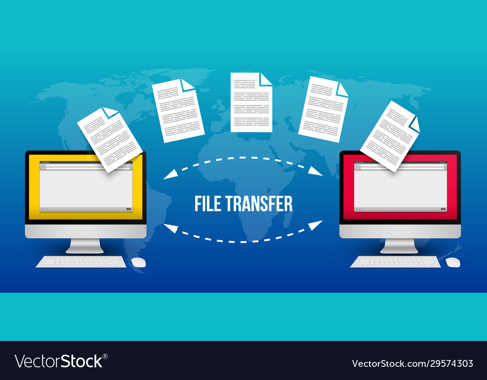 Creative transfer files Royalty Free Vector Image